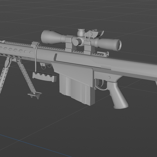 OBJ file American "Barrett" M82 sniper rifle digital model material-1 🔫 ・3D printable model to ...