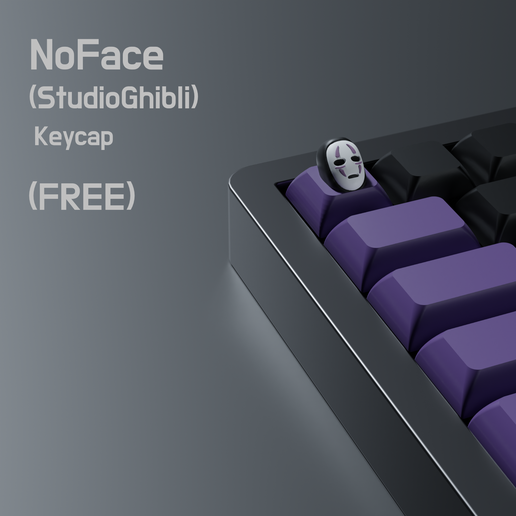 🆓 NoFace - Keycap・Free STL File for 3D printing・Cults
