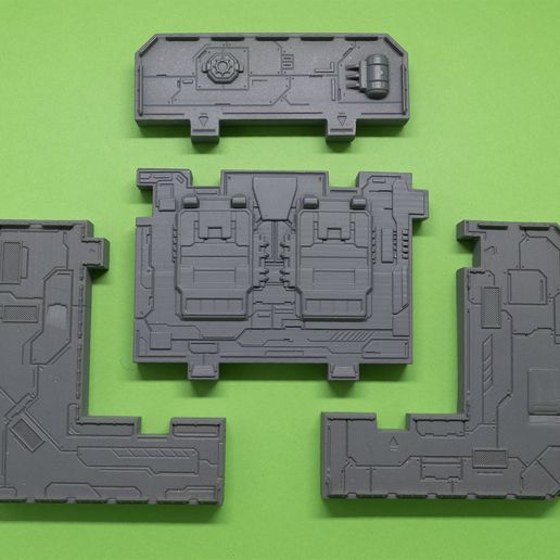🎲 Mecha Base Hangar - SET A・ STL File for ・Cults