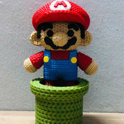 🎨 Mario Knitted Crochet・ STL File for 3D printing・Cults
