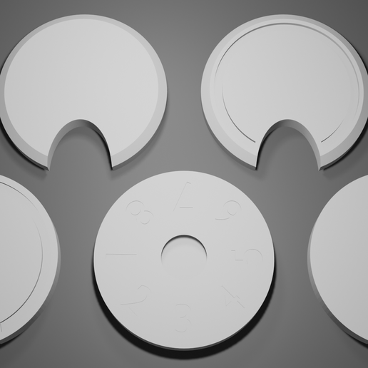 🎲 Simple Tabletop Dial Counters・ 3D File for ・Cults