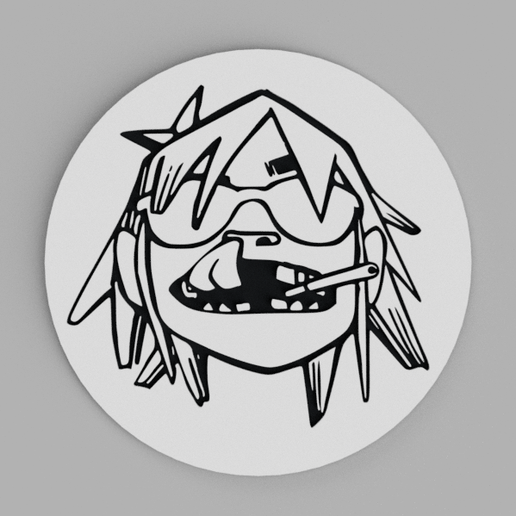 gorillaz pumpkin stencil