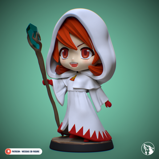 Archivo 3D Mago blanco chibi 👾 ・Objeto imprimible en 3D para descargar ...