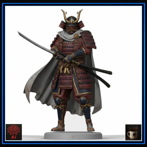 🗡️ Samurai・ STL File for 3D printing・Cults
