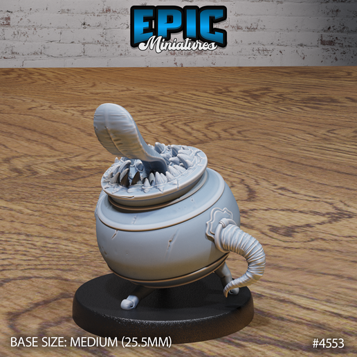 👹 Mimic Cauldron ‧ DnD Miniature ‧ Tabletop Miniatures ‧ Gaming Monster ‧ 3D Model ‧ RPG ...