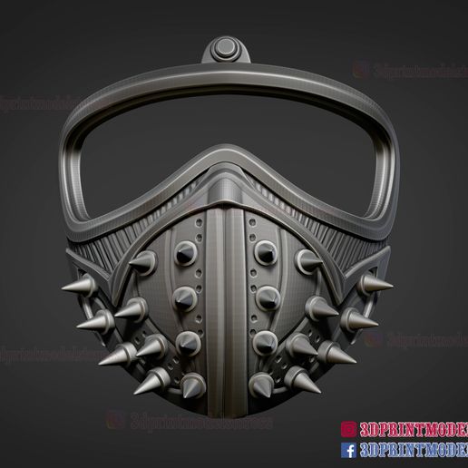 3D file Watch Dogs Mask - Marcus Holloway Cosplay Halloween ⌚ ・3D ...