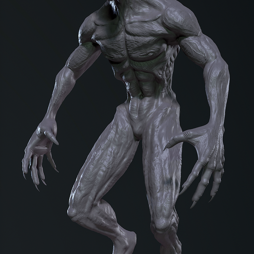 👽 Alien Demon Creature- High-Detail STL/OBJ 3D Model for 3D Printing ...