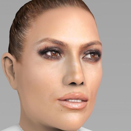 👤 Jennifer Lopez bust for full color 3D printing・ 3D File for 3D printing・Cults