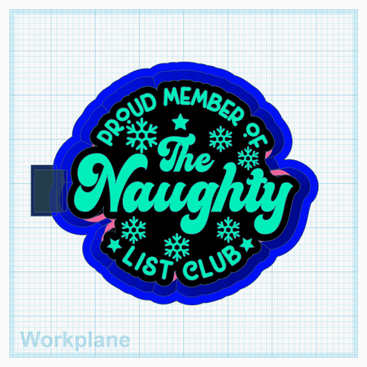 STL file Naughty list club 🎄 ・Template to download and 3D print・Cults