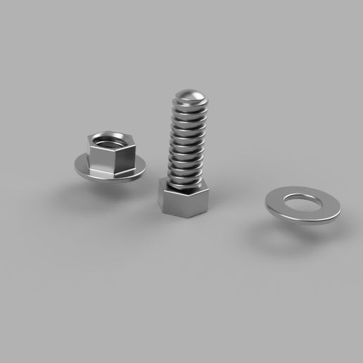 Free STL file Toy Workbench Fasteners (17mm Nut, Bolt, Washer) 🔩 ・3D ...