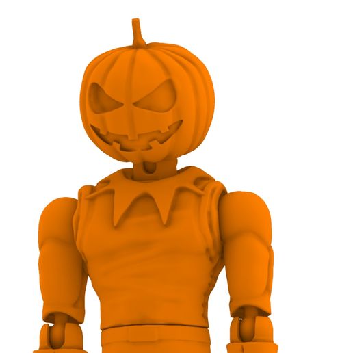 🎃 Halloween Pumpkin Head - ARTICULATED POSEABLE ACTION FIGURE 100mm ...