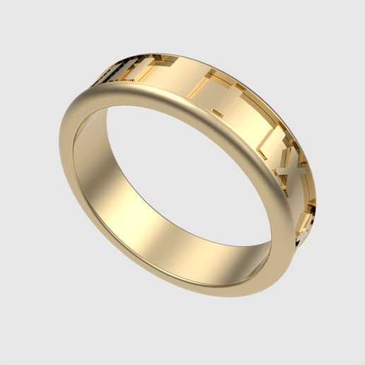 3D file Contemporary Geometric Band Ring 3D print 💍 ・3D printable ...