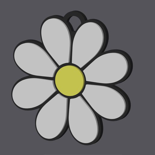 STL file Daisy Flower - Keychain v1 💐 (3MF)・Design to download and 3D ...