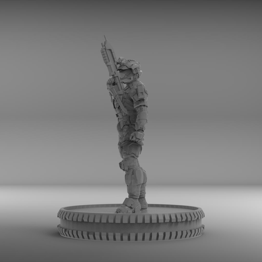 😇 Spartan Dinh Halo Infinite action figure・ OBJ File for 3D printing・Cults