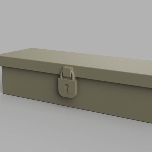 📦 1/35 Box with a padlock・ STL File for ・Cults