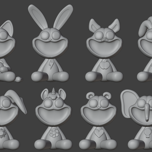 👾 ALL THE SMILING CREATURES | poppy playtime chapitre 3・Fichier STL ...