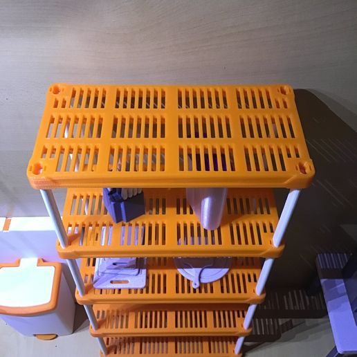 3D file Plastic utility shelving 1:6 scale 🦸 ・Design to download and 3D ...