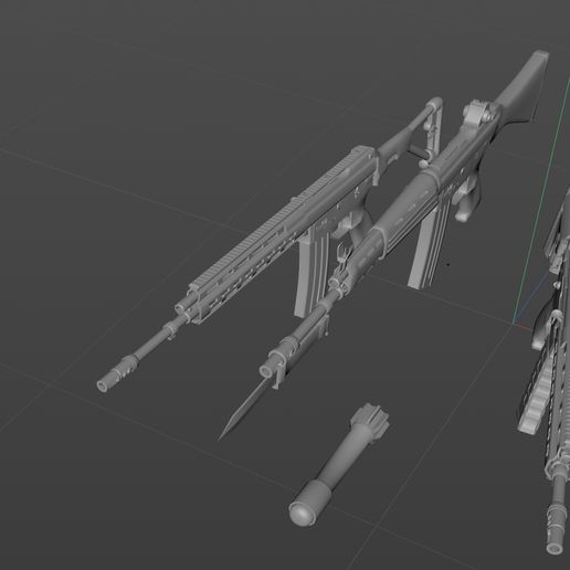 STL file Japanese "Howa" Type 89 rifle digital model material 🗺️ ・3D ...