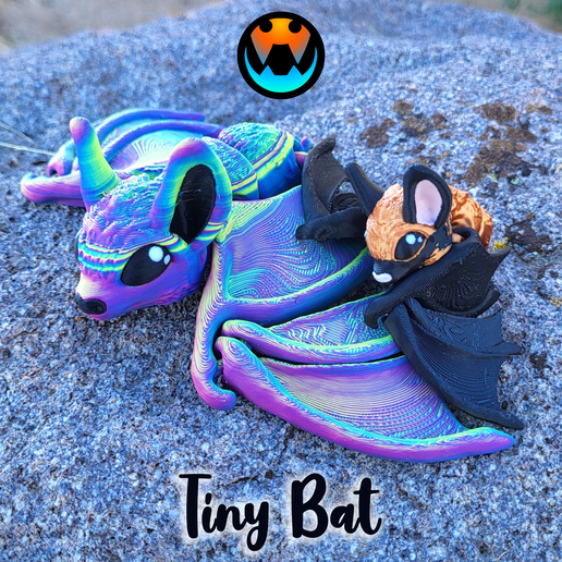 🦇 Tiny Bat・ 3D File for 3D printing・Cults