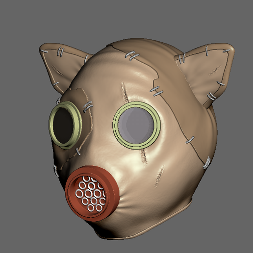 3D file PIG GAS MASK 🐖 ・3D print object to download・Cults