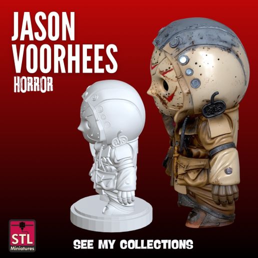 👾 Silent Stalker – Jason-Inspired STL Horror Model – High Detail Outfit ...