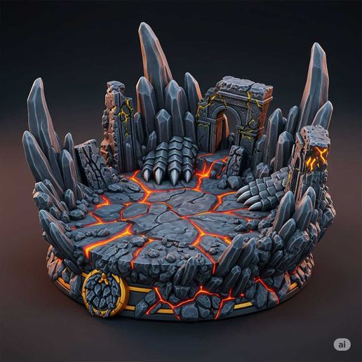 🐉 dragon base・ STL File for 3D printing・Cults