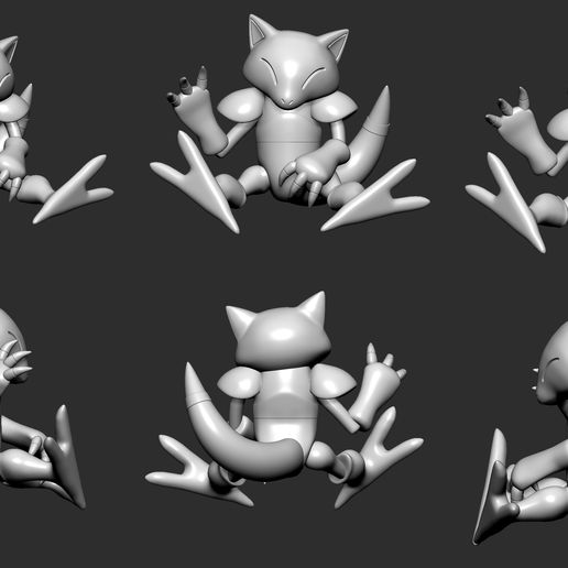 STL file Pokemon - Abra with 2 poses 🐉 ・3D print design to download・Cults