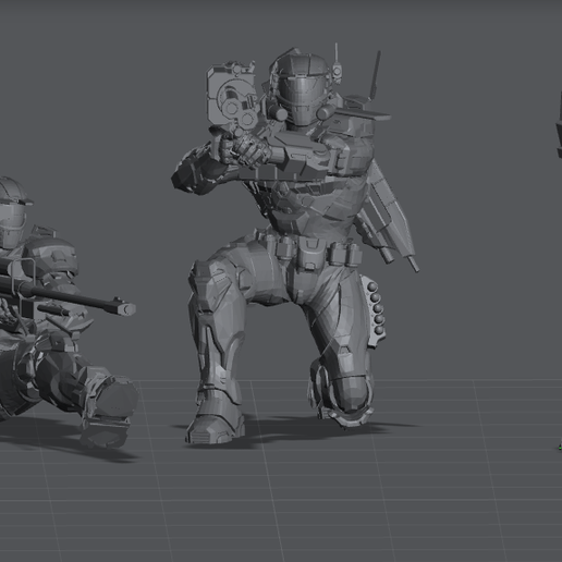 😇 halo mkIV mjolnir equiped spartans・Free STL File for 3D printing・Cults