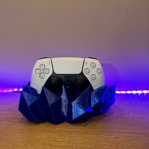 🔮 PS5 Dualsense Crystal Shape Stand Holder・ STL File for 3D printing・Cults