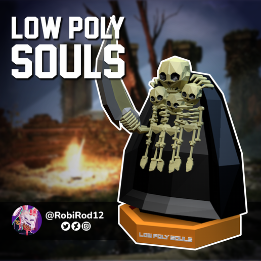 🎨 LOW POLY SOULS - THE GRAVELORD NITO・ STL File for ・Cults