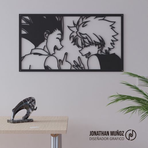 OBJ file Gon and Killua (CNC / laser cutting ) 🏹 (SVG)・3D printable ...