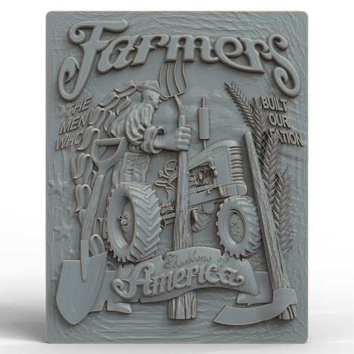 📁 3D Model STL File for CNC Router Laser & 3D Printer 0557. Farmers・文件 ...