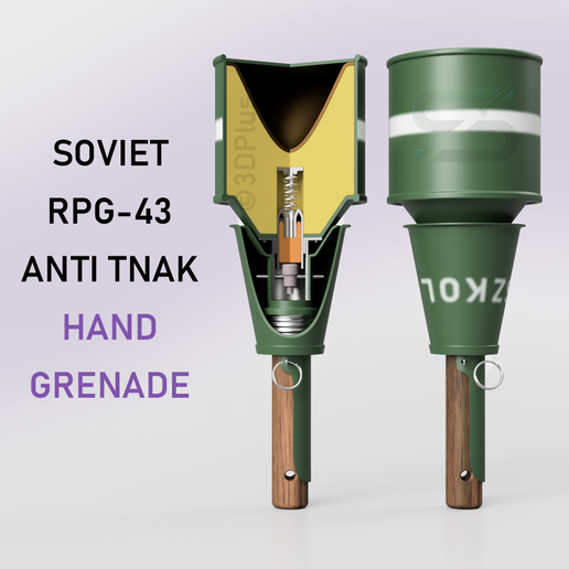 Soviet WW2 RPG-43 Anti-Tank Hand Grenade・ STL File for 3D printing・Cults