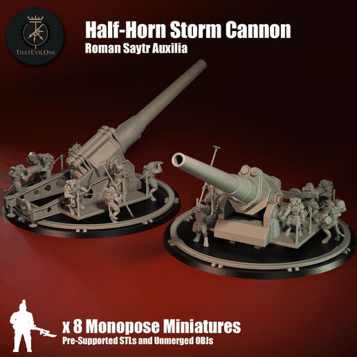 🔫 Saytr Half-Horn Storm Cannon - Presupported・ 3D File for 3D printing ...