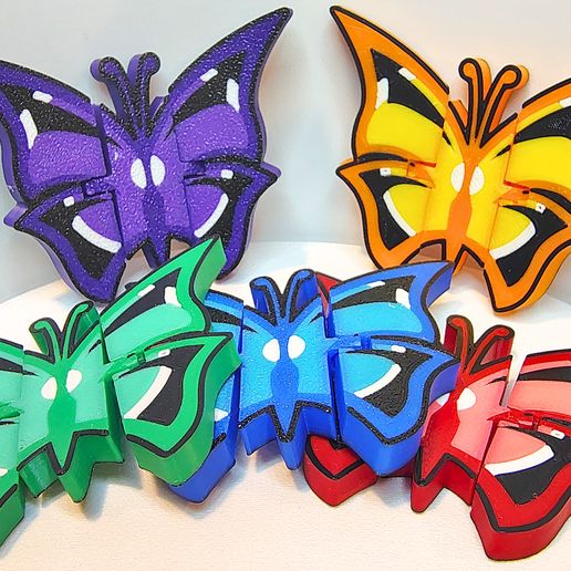 🦋 Flexi butterfly・ STL File for 3D printing・Cults