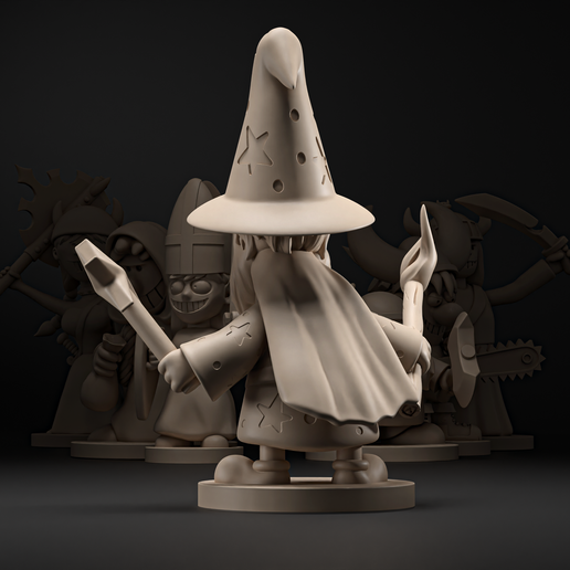 🧙 Munchkin Miniature #04 – Wizard, the Mage・ STL File for 3D printing・Cults