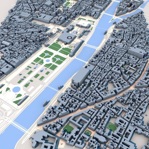 3D file Louvre Museum Paris France 🇫🇷 ・3D printer model to download・Cults