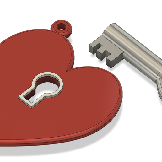 STL file heart-key key ring 🔑 ・3D printer model to download・Cults
