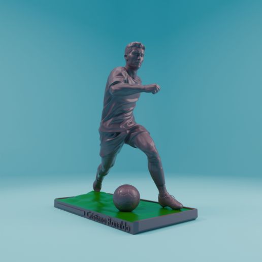 🏈 Ronaldo Hyper-Realistic Full Body 3D Printable Statue | Football ...