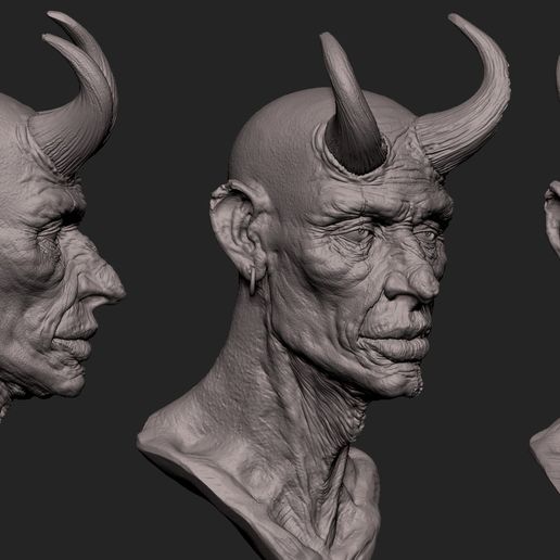 👹 Demon Head・Free STL File for 3D printing・Cults