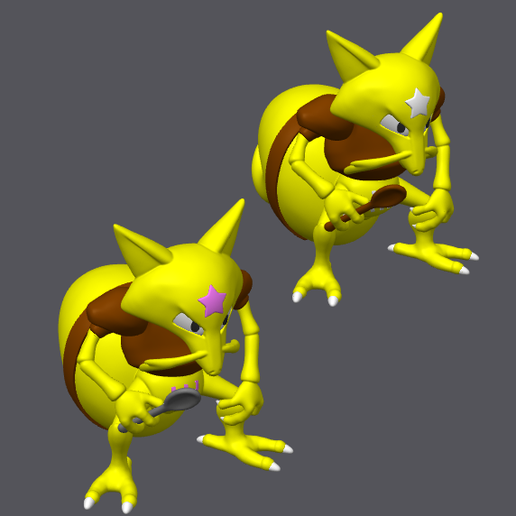 🐉 Pokemon Multicolor Figure 064# Kadabra・ 3MF File for 3D printing・Cults