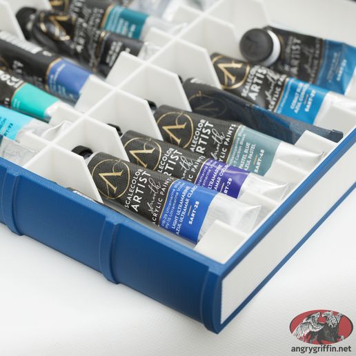 🧑‍🎨 HobbyBook - Artist Tube Paint Storage S01・ 3D File for 3D printing ...