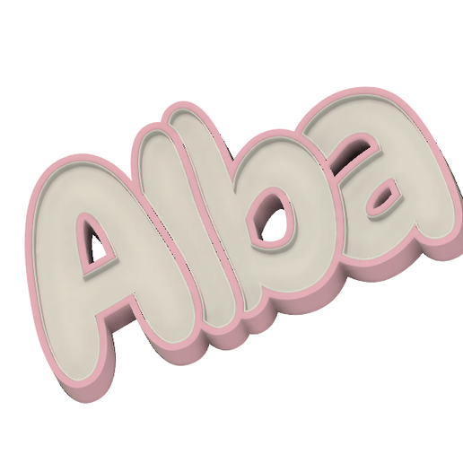 STL file First name LED TO ASSEMBLE Alba 🪞 ・3D printing idea to ...