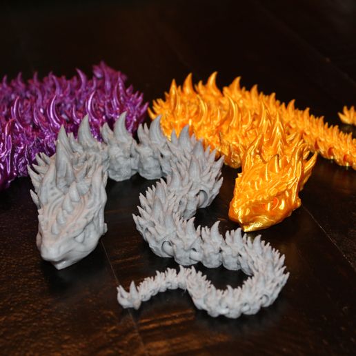 🐍 Basilisk Snake (articulating, print in place)・ STL File for ・Cults