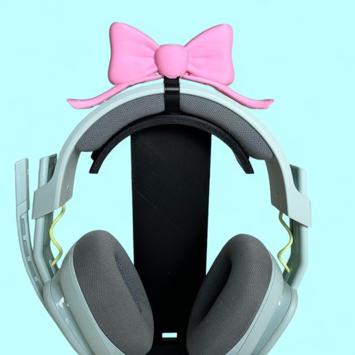 🏹 Cute bow with ribbon headphones tech decor・ STL File for 3D printing ...