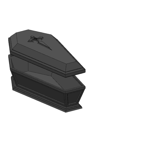 black vampire coffin