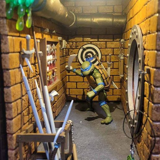 🥷 Ninja Turtles Sewer Set - Living room, Kitchen and Donatello's Lab ...