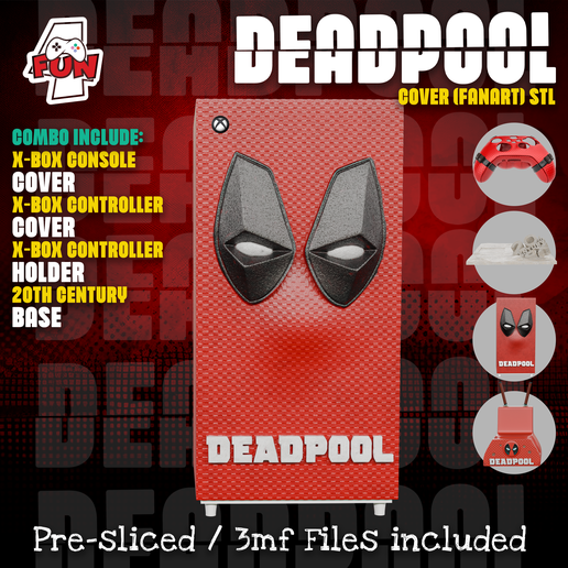 🎮 X-BOX DeadPool - Controller Cover / Controller Holder / Console Cover ...