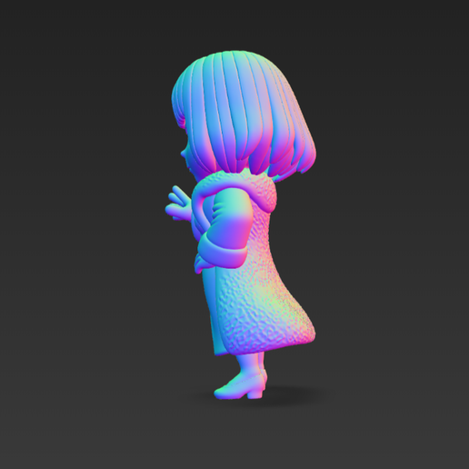 👊 Fubuki - One Punch Man Chibi 3D Print Figure・ STL File for 3D ...