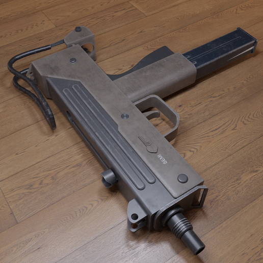 🔫 Ingram Mac 10 SMG ( Prop-Gun ) 1/1 Scale・ STL File for 3D printing・Cults